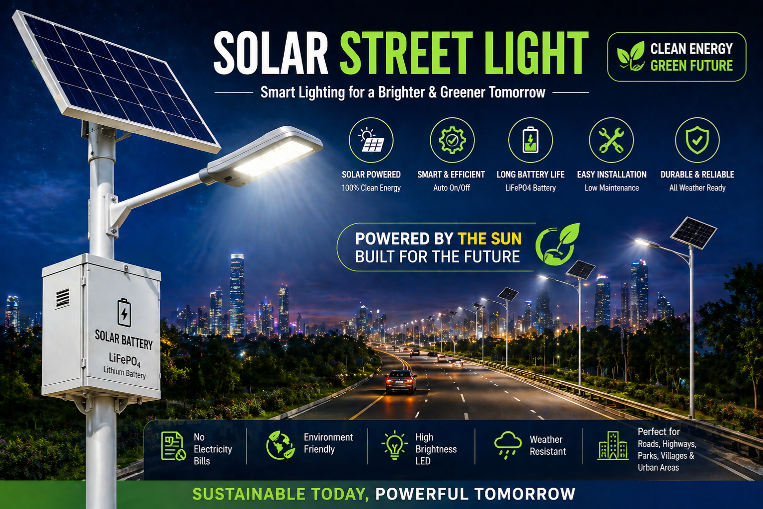 Solar Street Light Price in India 2026 | Battery Cost & Manufacturer