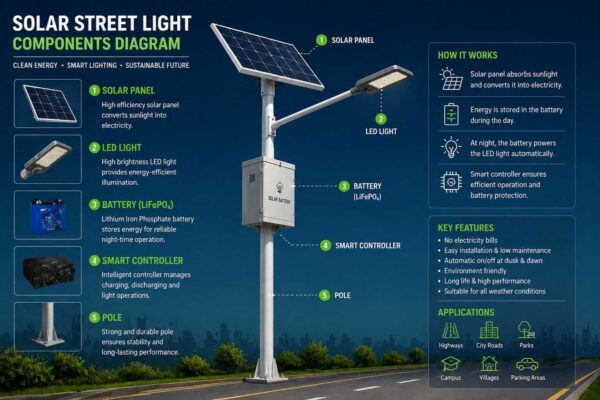 Solar Street Light Price in India 2026 | Battery Cost & Manufacturer